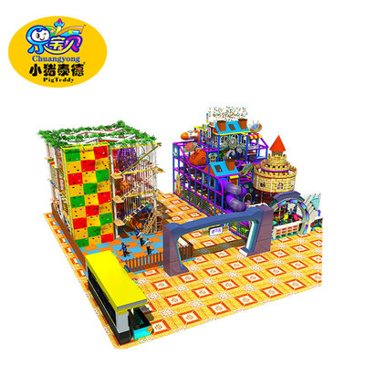 Preschool Indoor Jungle Gym Equipment , Kids Play Centre Equipment Fun Obstacle Course