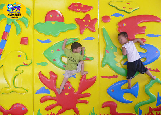 Kindergarten Indoor Rock Climbing Wall Inner Wooden Middle Sponge Outmost PVC