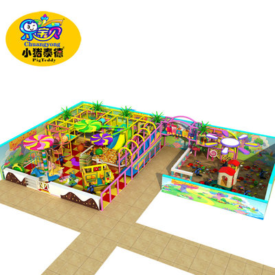 Security Plastic Soft Indoor Playground Equipment Anti - Static For Kids