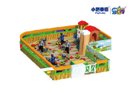 Wooden Outdoor Kids Play Sand Pit For Amusement Park Customized