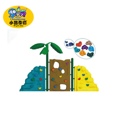 Custom Durable Plastic Kids Rock Climbing Wall 5 - 12 Years Age Group