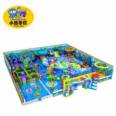 Shopping Mall Kids Soft Indoor Playground Equipment / Commercial Play Slide