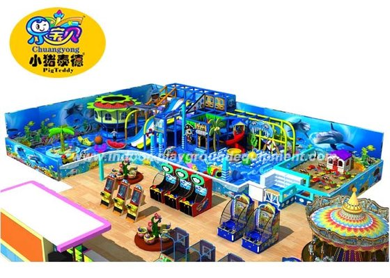 Ocean Theme Soft Indoor Playground Equipment Big Capacity For Kids Castle