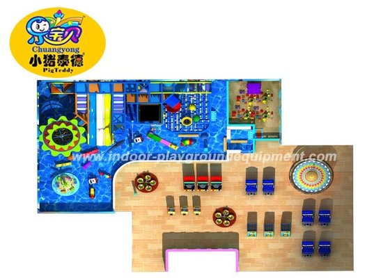 Ocean Theme Soft Indoor Playground Equipment Big Capacity For Kids Castle