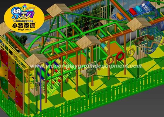 Odorlessness Indoor Rope Course Playground Equipment 12 Months Warranty