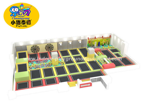Commercial Jump Trampoline Park With Many Games / Trampoline Indoor Playground