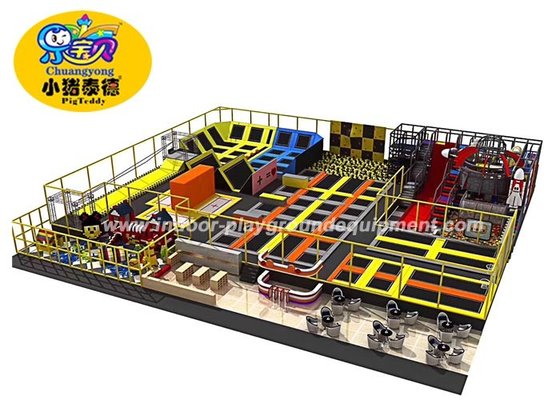Indoor Jump Trampoline Park 12 Months Warranty / Trampoline Jumping Bed For Kids