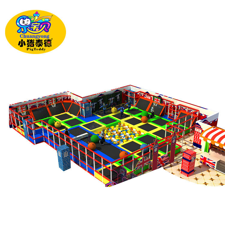 Medium Sized Jump Trampoline Park Bungee Environmental Protection Non - Toxic