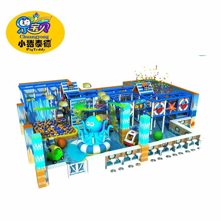 Shopping Mall Kids Soft Indoor Playground Equipment / Commercial Play Slide