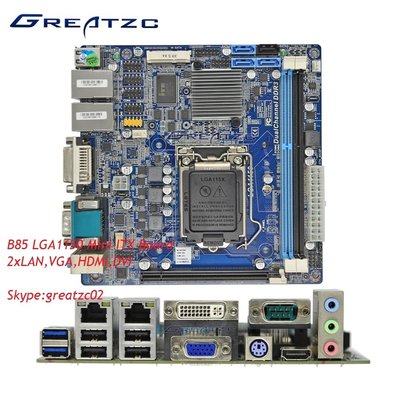 1150 Mini ITX Motherboard / Intel B85 Chipset Motherboar / Dual LAN Mainboard