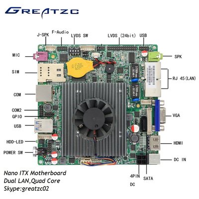 Quad Core Micro ITX Motherboard , AMD ITX Motherboard With VGA HDMI Display
