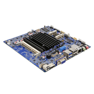 Mini Industrial Fanless Embedded Motherboard Bay trail N3150 Quad Core 24Bit LVDS