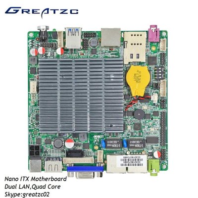Quad Core DC Nano ITX Motherboard J1900 CPU Fanless Industry Design With LVDS