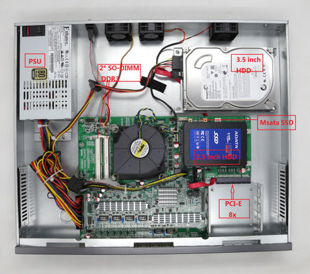 LGA1150 1U Rack Mounted Industrial Embedded Computer , Intel 6 LAN Gigabit Card