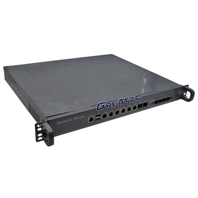 Firewall Appliance 1U Rackmount Micro PC Computer , Intel 6 LAN Gigabit Card