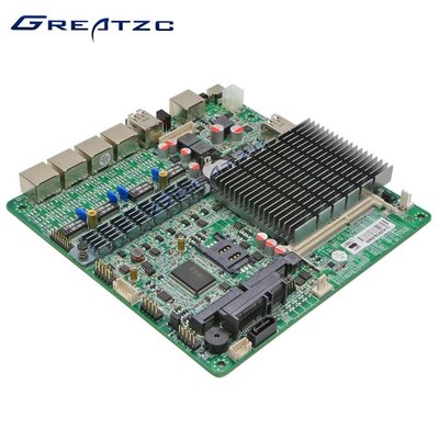 DC Fanless Quad LAN Motherboard Quad Core J1800 CPU Firewall Appliance