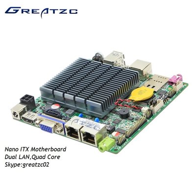 Quad Core DC Nano ITX Motherboard J1900 CPU Fanless Industry Design With LVDS