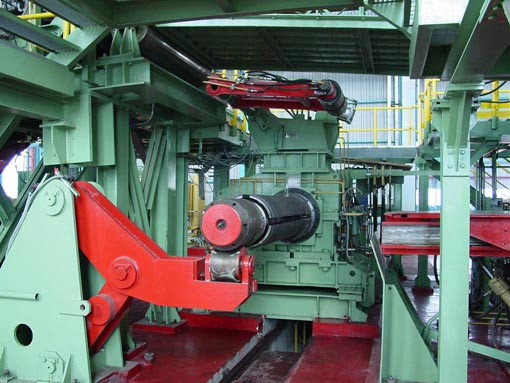 Blue, Yellow Recoiler Machine for Galvanizing Line , Steel Industry and Steel Rolling