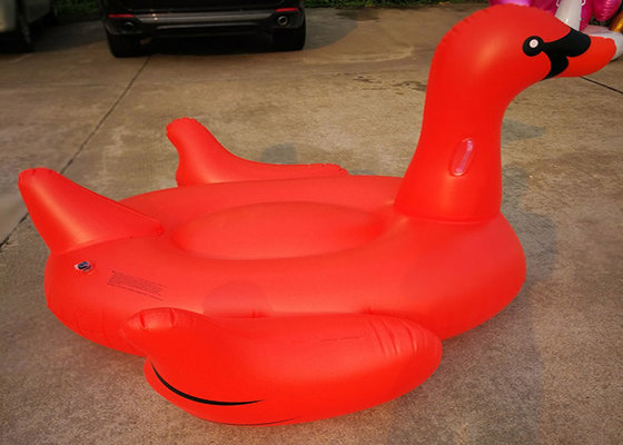Fiery Red Swan Inflatable Pool Floats Sporting Events / Exhibits / Conventions