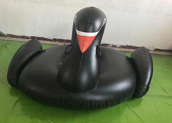 Black Inflatable Water Toy 190*120cm , 3.0kg Inflatable Swan Pool Float PVC Material