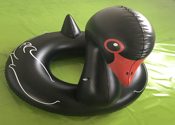 PVC Swimming Pool Floats Swan Float With Inflatable Black Swan Ring Float
