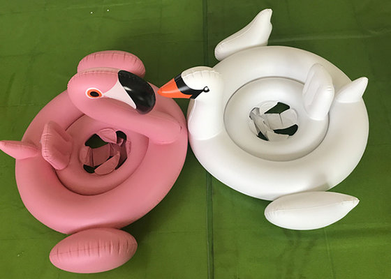 0.25mm PVC Toy With Inflatable Swimming Pool Floats White Swan Ring Float