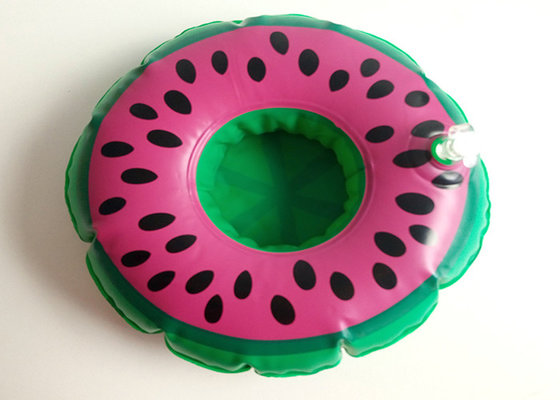 Watermelon Shape Inflatable Cup Holder Green Inflatable Floating Toy