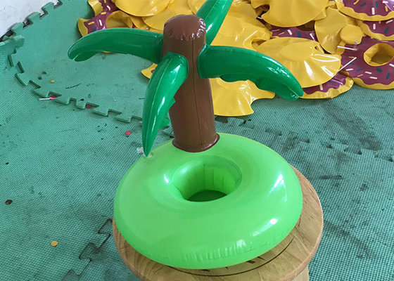 Blue / Green Floating Palm Tree Drink Holder 0.15mm PVC IC-06