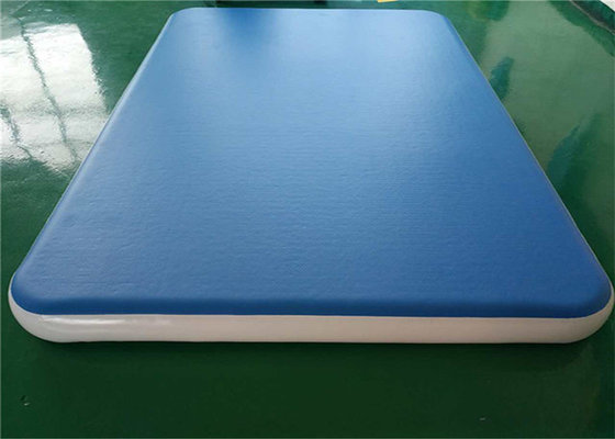 Blue Inflatable Air Track Gymnastics , Double Wall Fabric Air Trak Mat