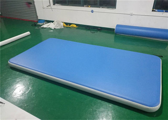 Blue Inflatable Air Track Gymnastics , Double Wall Fabric Air Trak Mat