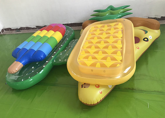 0.25mm PVC giant pineapple pool float , yellow foam floating mat WF-21