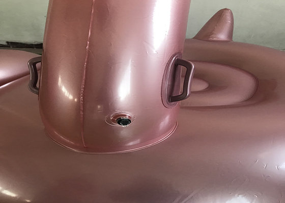 Rose Golden / Pink Inflatable Pool Floats For Adults , Giant Summer Flamingo Pool Toy