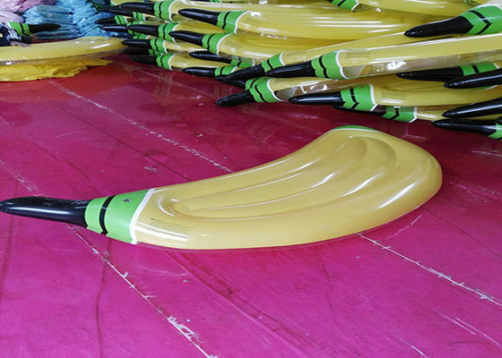 Yellow Inflatable Water Floats Banana Pool Float Durable PVC Material
