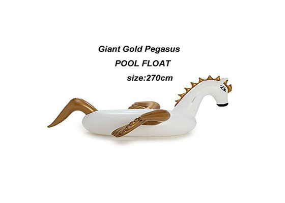 Giant 250X250cm 0.3mm PVC Pool toy Inflatable Pool Floats Golden Pegasus Floating