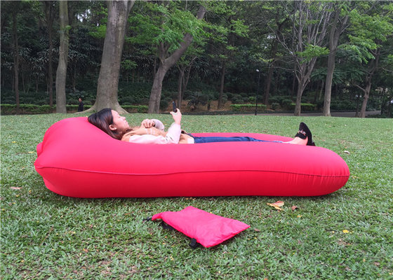 Waterproof Pink Inflatable Sofa Bed / Sleeping Air Bed ASB-001