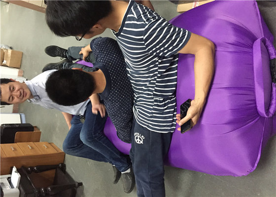 250cm Purple /  Blue Inflatable Sofa Bed for Two people Nylon Bag