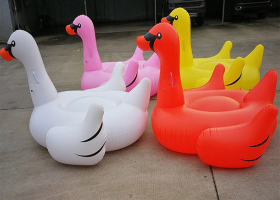 Fiery Red Swan Inflatable Pool Floats Sporting Events / Exhibits / Conventions
