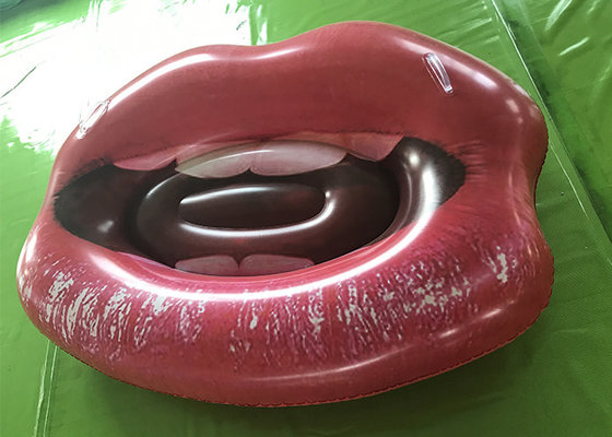 Red Lip Plastic Pool Floats , Swimming Pool Kids Inflatable Float