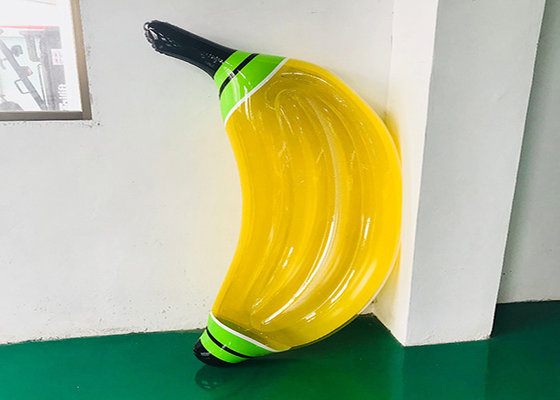 Red / Pink Ride On Float 180x60cms , PVC Yellow Inflatable Banana Pool Toy