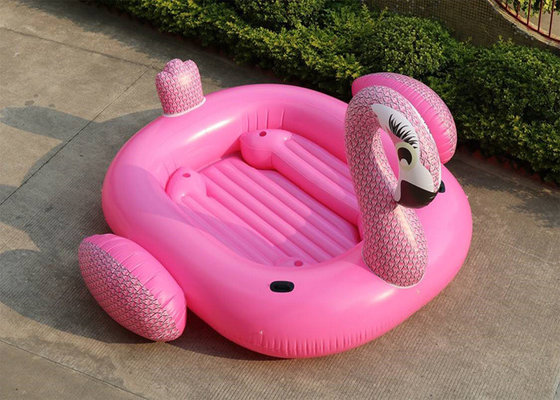 Over 9 Feet tall inflatable water floats PVC Inflatable Giant Flamingo Island for 6-8 person