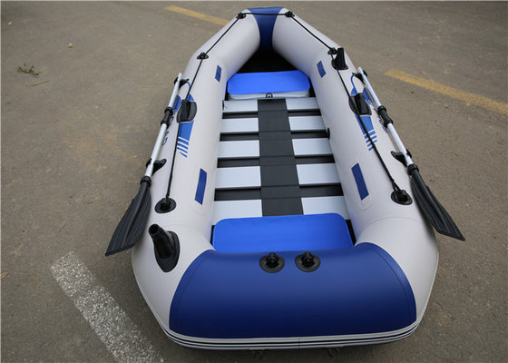 2.6m Air Deck Floor Inflatable Fishing Boats PVC Boat For 3 - 4 Persons