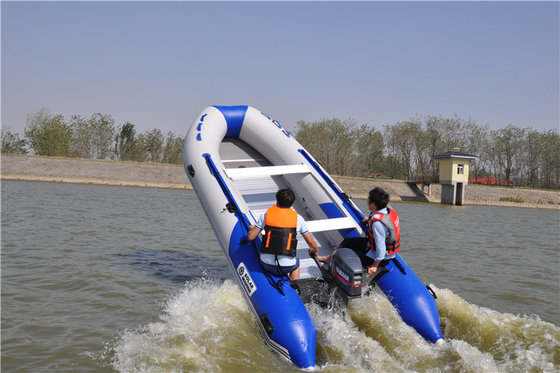 Blue Anti - Collision Inflatable Kayak Boat With Aluminum Floor SM-300