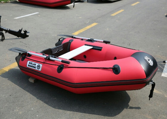 2.7m Red Inflatable Kayak Boat Air Deck Floor Fishing Boat 36kg