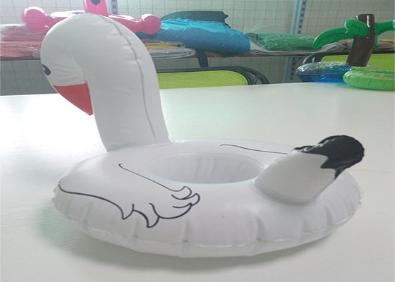 PVC Material Pool Beverage Holder with Big White Swan Pool Party