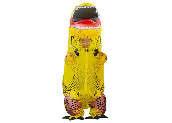 Yellow Dinosaur Costume Inflatable Kids Toys with Waterproof Polyester Fabric