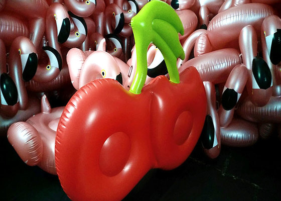 180CM Cute Fruit Shape Raft Inflatable Water Floats Pool Floats Double Cherry Float