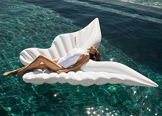 0.3mm PVC White Butterfly Float Inflatable Water Floats White Angel Wing Swimming Float