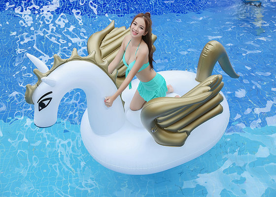 Giant 250X250cm 0.3mm PVC Pool toy Inflatable Pool Floats Golden Pegasus Floating