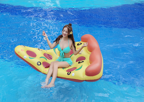 Large 180cm 0.25mm PVC Yellow Inflatable Water Floats Adult Giant Inflatable Pizza Float