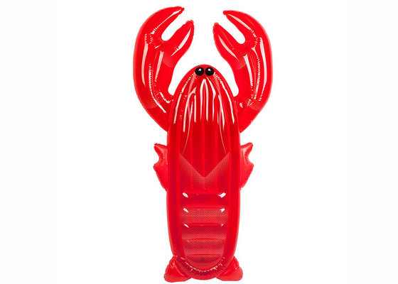 Red Lobster Inflatable Pool Rafts For Adults Retail Displays 0.3mm PVC